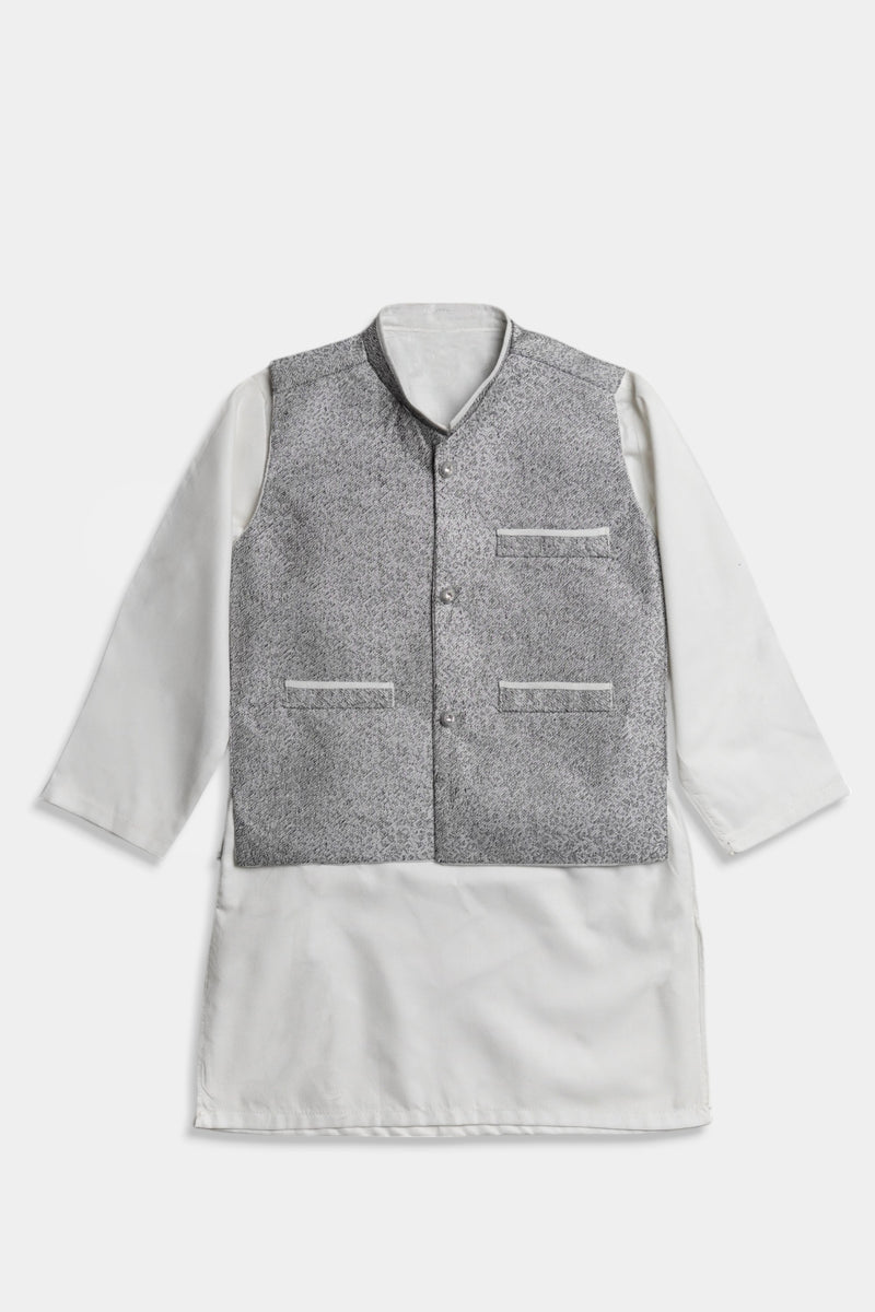 Printed Shalwaar kameez - White – Keewee Clothing